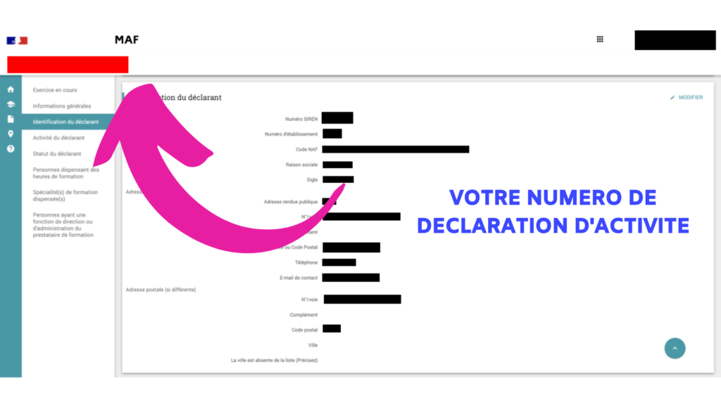Attestation De D claration D Activit NOSXAT