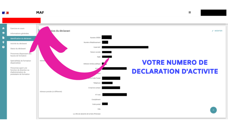 Comment retrouver son numéro de déclaration d’activité de formation ? - Mon OF